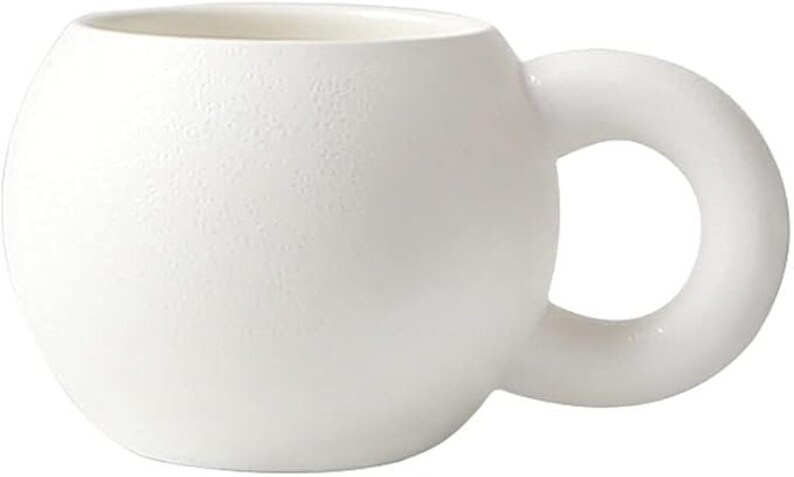Big Belly Coffee Mug - Cute Spherical Luxury Stoneware Cup for Office ...