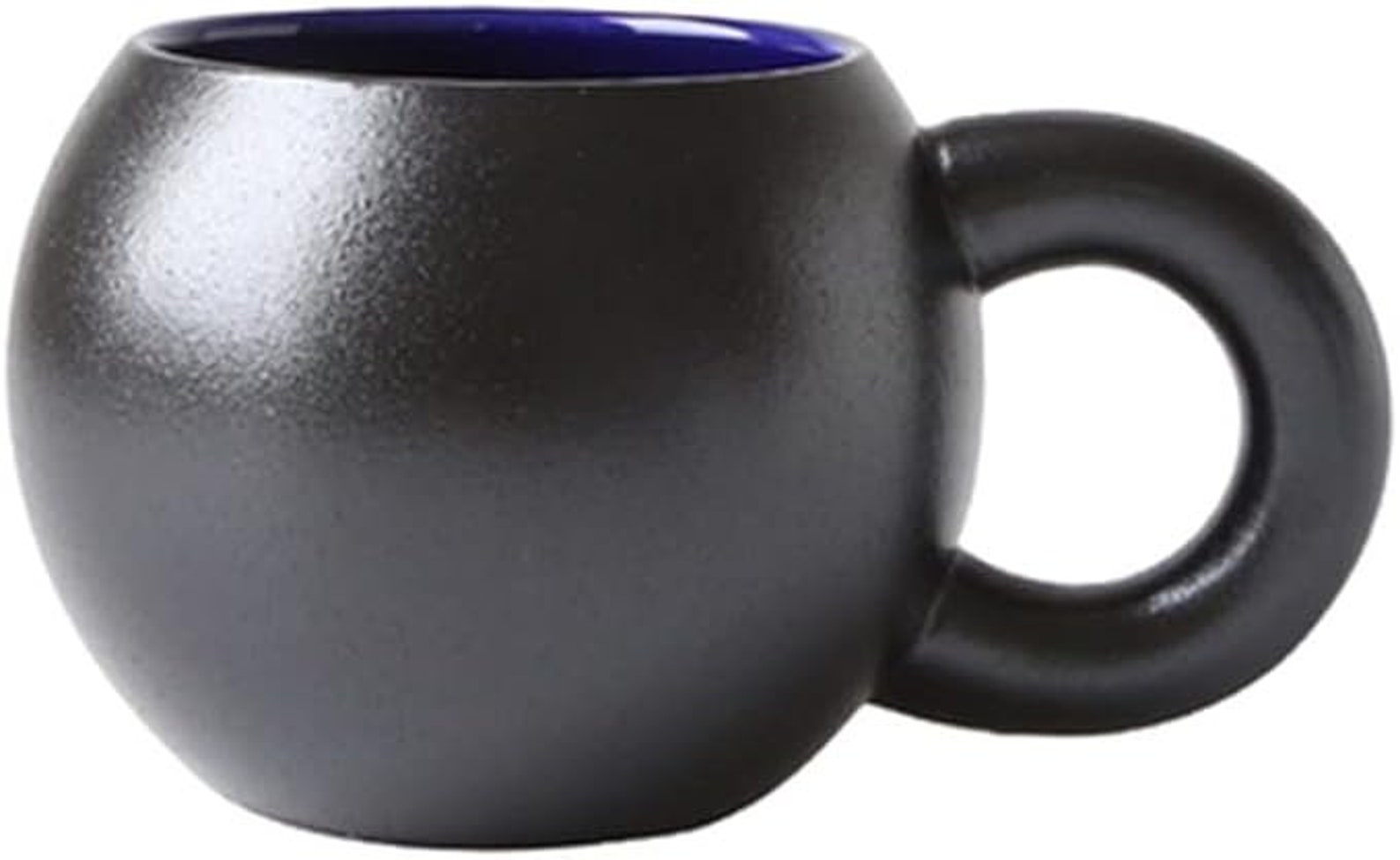 Big Belly Coffee Mug - Cute Spherical Luxury Stoneware Cup for Office ...