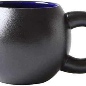 Big Belly Coffee Mug - Cute Spherical Luxury Stoneware Cup for Office ...