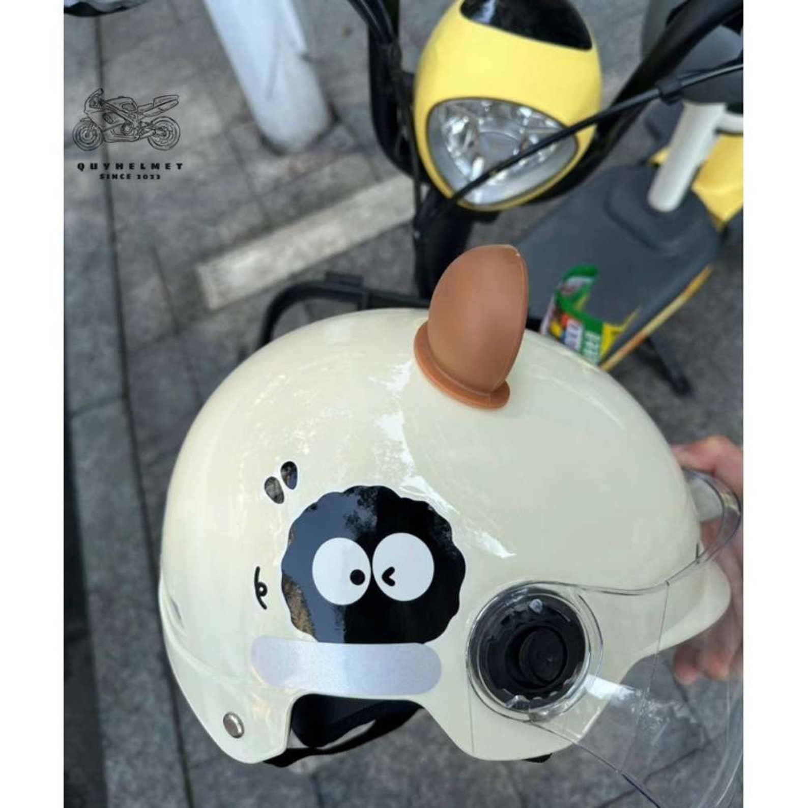 Adorable Cartoon Sheep Helmet With Ears Perfect for Kids' Safety and ...