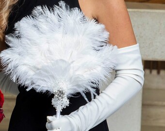Great Gatsby Ostrich and Goose Feather Fan in Your Choice of - Etsy