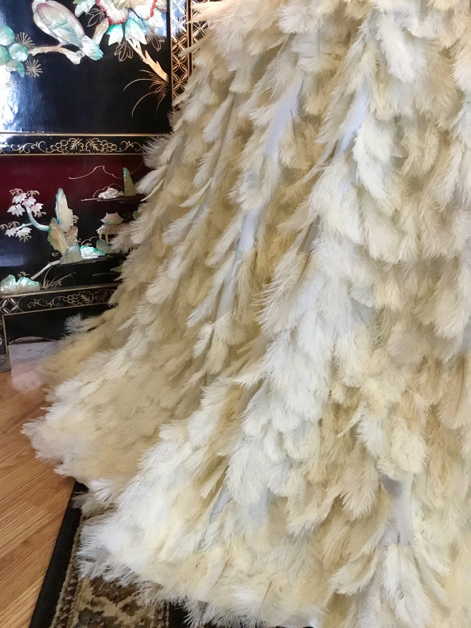 Ivory off White Ostrich Feather Tablecloth in Your Choice of - Etsy
