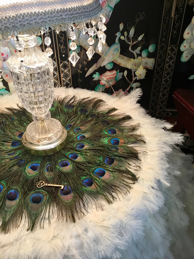 Ivory off White Ostrich Feather Tablecloth in Your Choice of - Etsy