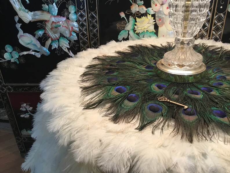 Ivory off White Ostrich Feather Tablecloth in Your Choice of - Etsy