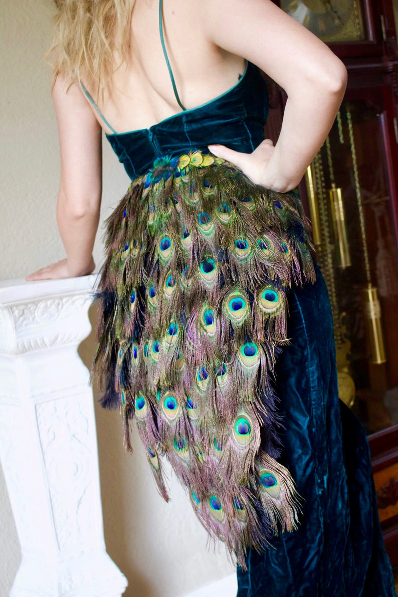 Peacock Feather Tail Train Halloween Costume Indian Desi Couture in ...