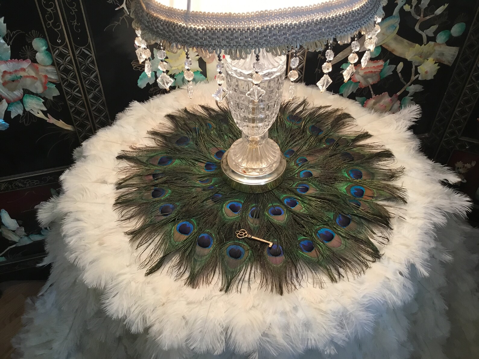 Ivory off White Ostrich Feather Tablecloth in Your Choice of - Etsy