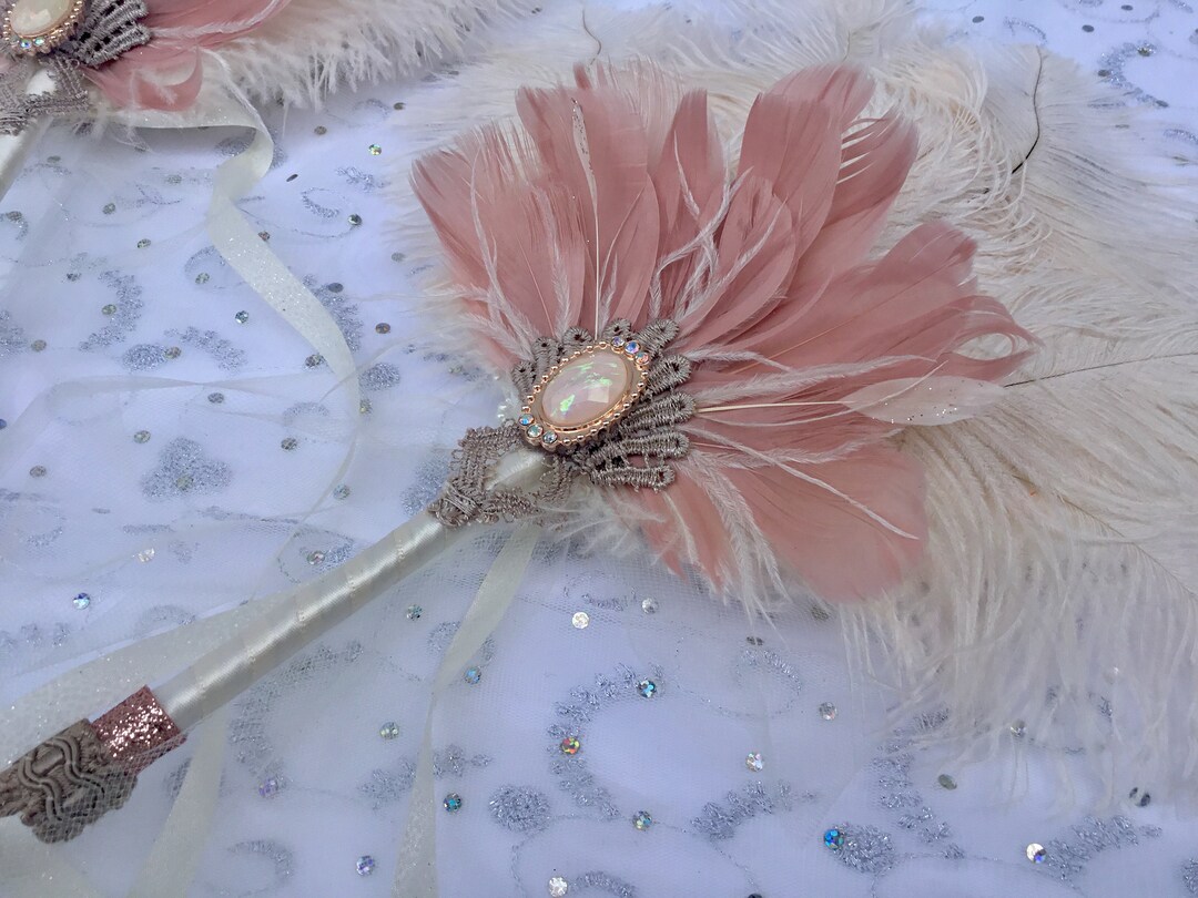 Great Gatsby Ostrich and Goose Feather Fan in Your Choice of Colors and ...