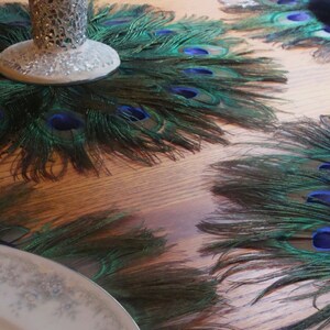 ON SALE Peacock Feather Mat Placemat or Centerpiece Decoration in Your ...