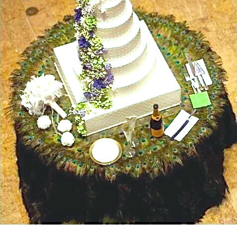 Peacock Feather Tablecloth Extravagant Luxurious Rococo Gatsby | Etsy