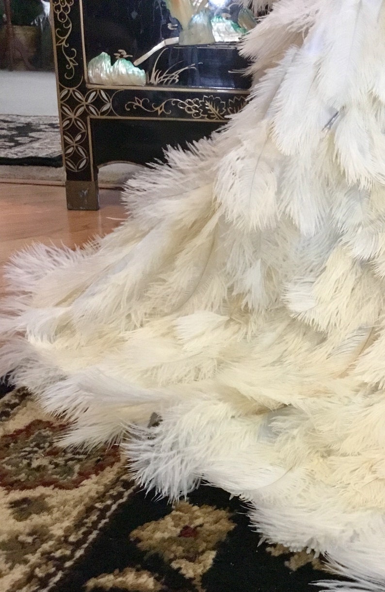 Ivory off White Ostrich Feather Tablecloth in Your Choice of - Etsy