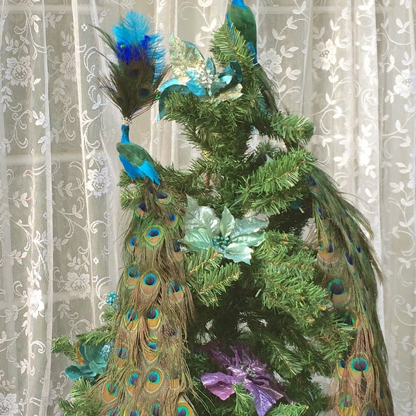 Peacock Christmas Tree Topper - Etsy