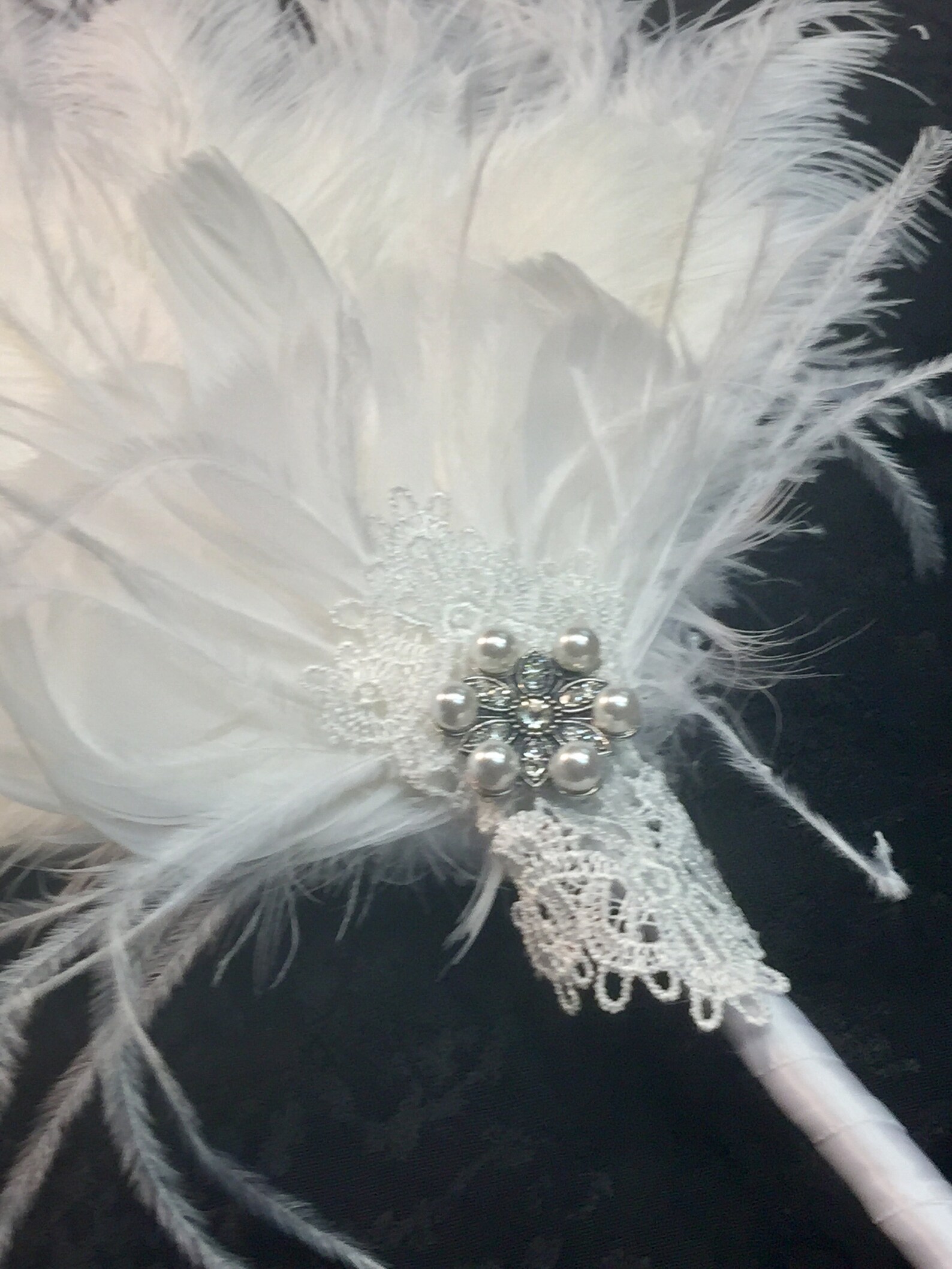 Great Gatsby Ostrich and Goose Feather Fan in Your Choice of Colors and ...