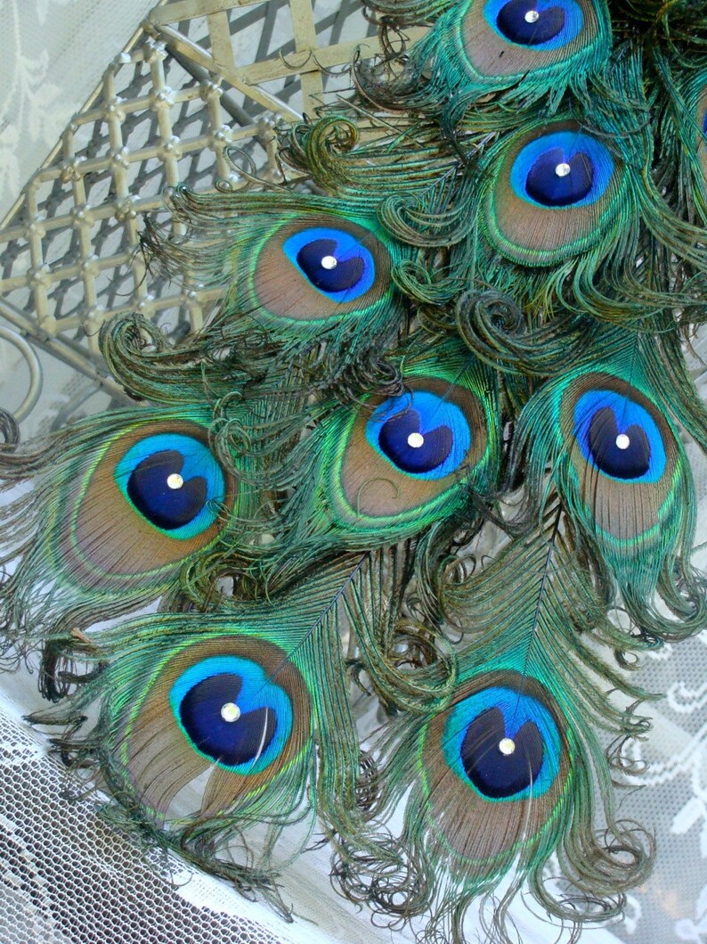 Exquisite Curled Feather Peacock Cake Topper Christmas Decoration With ...