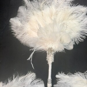 Great Gatsby Ostrich and Goose Feather Fan in Your Choice of Colors and ...