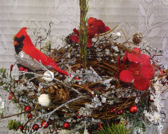 Cardinal's Rest Christmas Tree Topper - Etsy