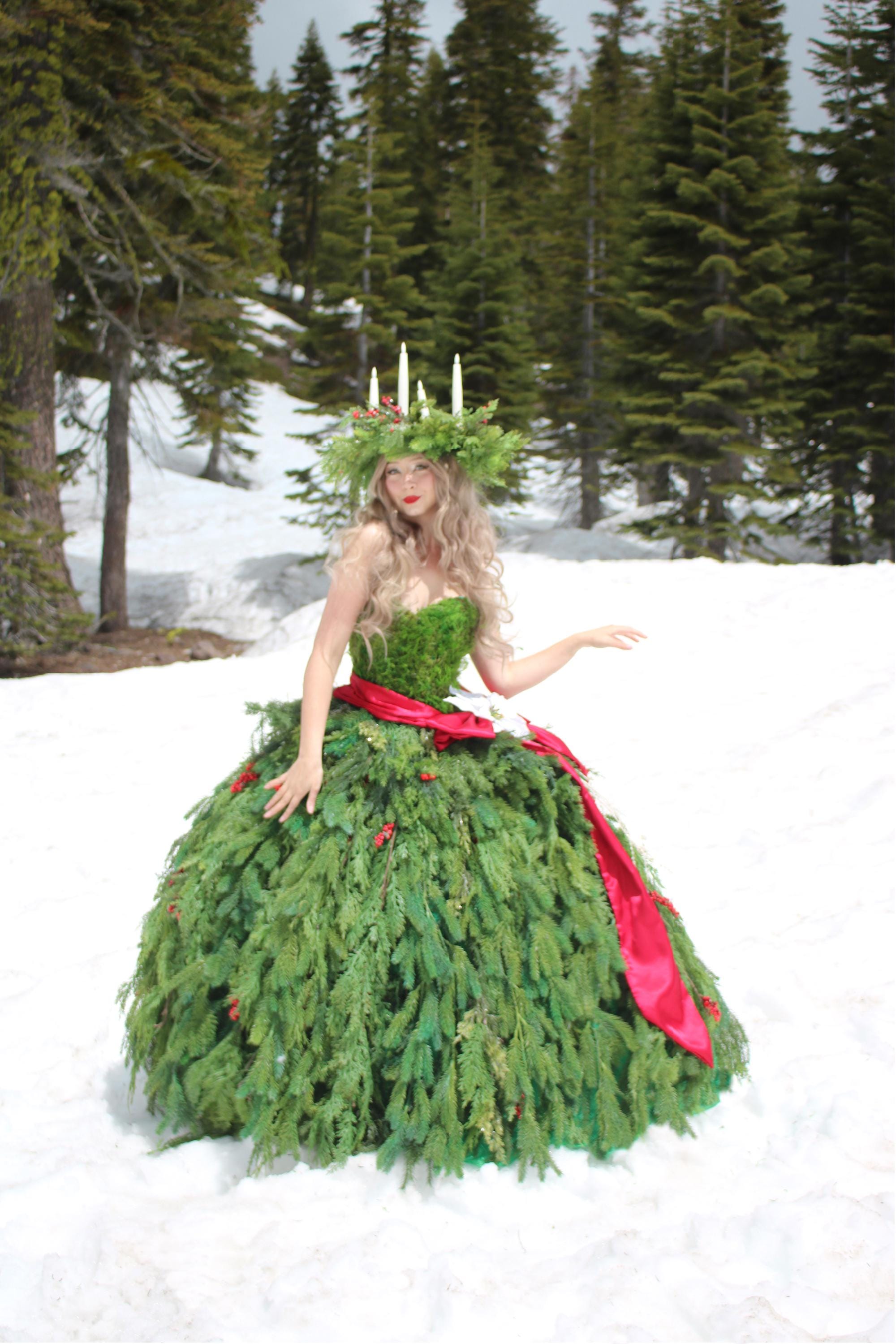 Merry Christmas Tree Designer Holiday Bespoke Gown Custom Created for ...