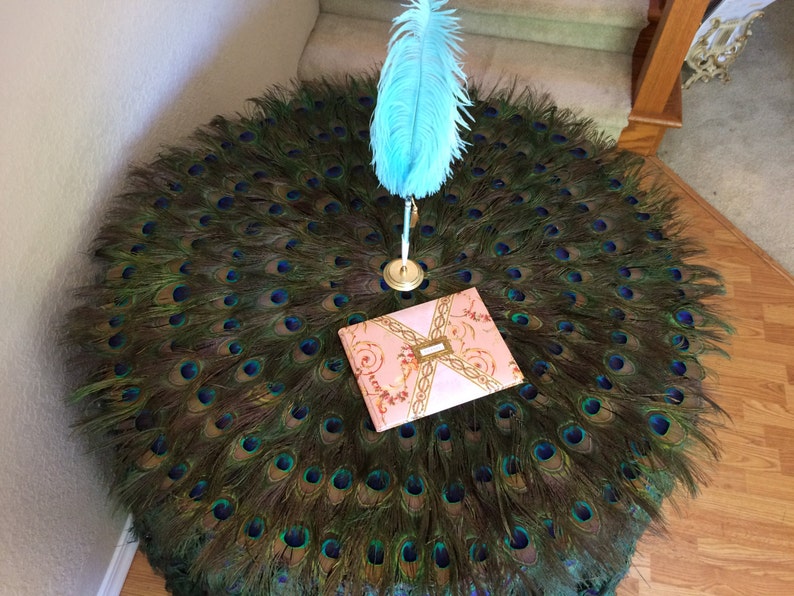 Peacock Feather Tablecloth Extravagant Luxurious Rococo Gatsby | Etsy