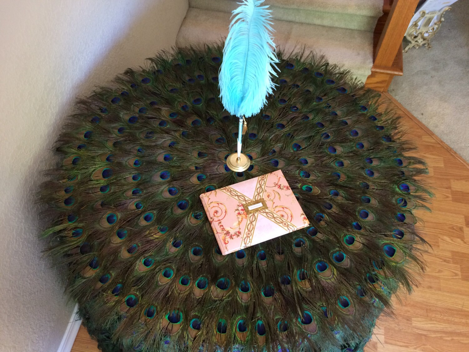 Peacock Feather Tablecloth Extravagant Luxurious Rococo Gatsby | Etsy