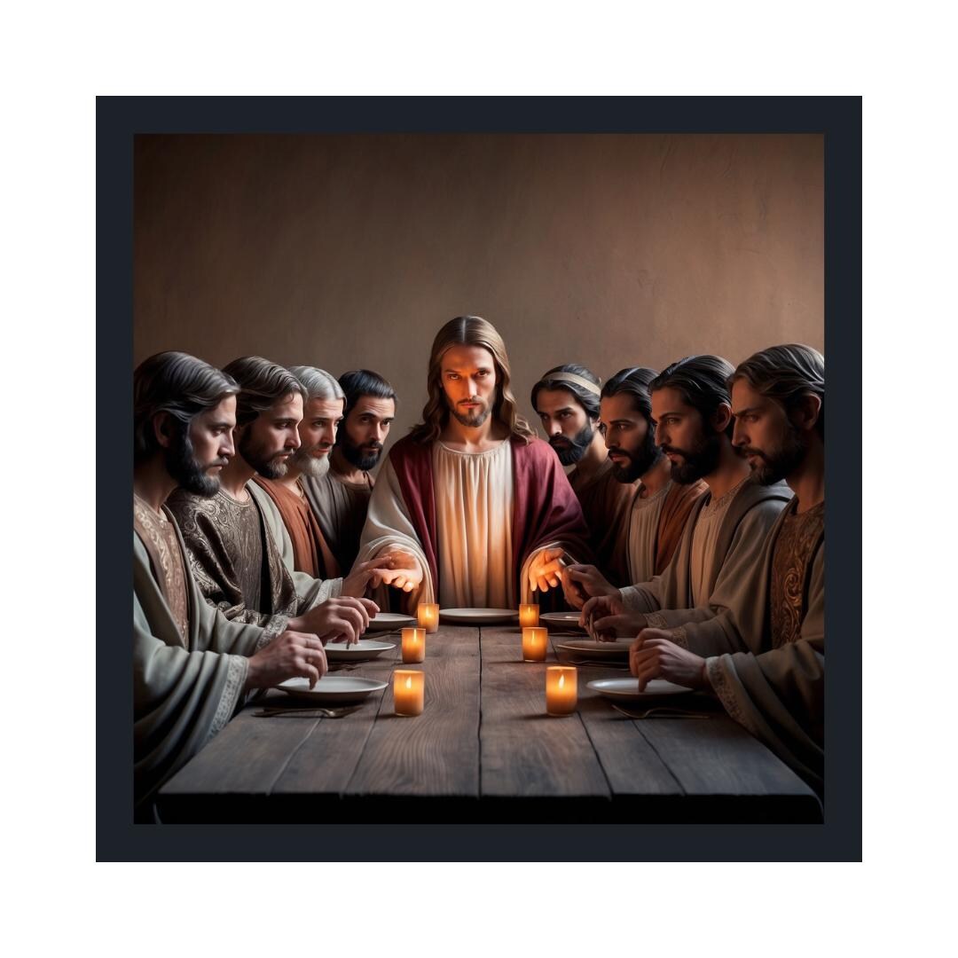 Printable Last Supper Bible Story Art Inspirational Christian Wall ...