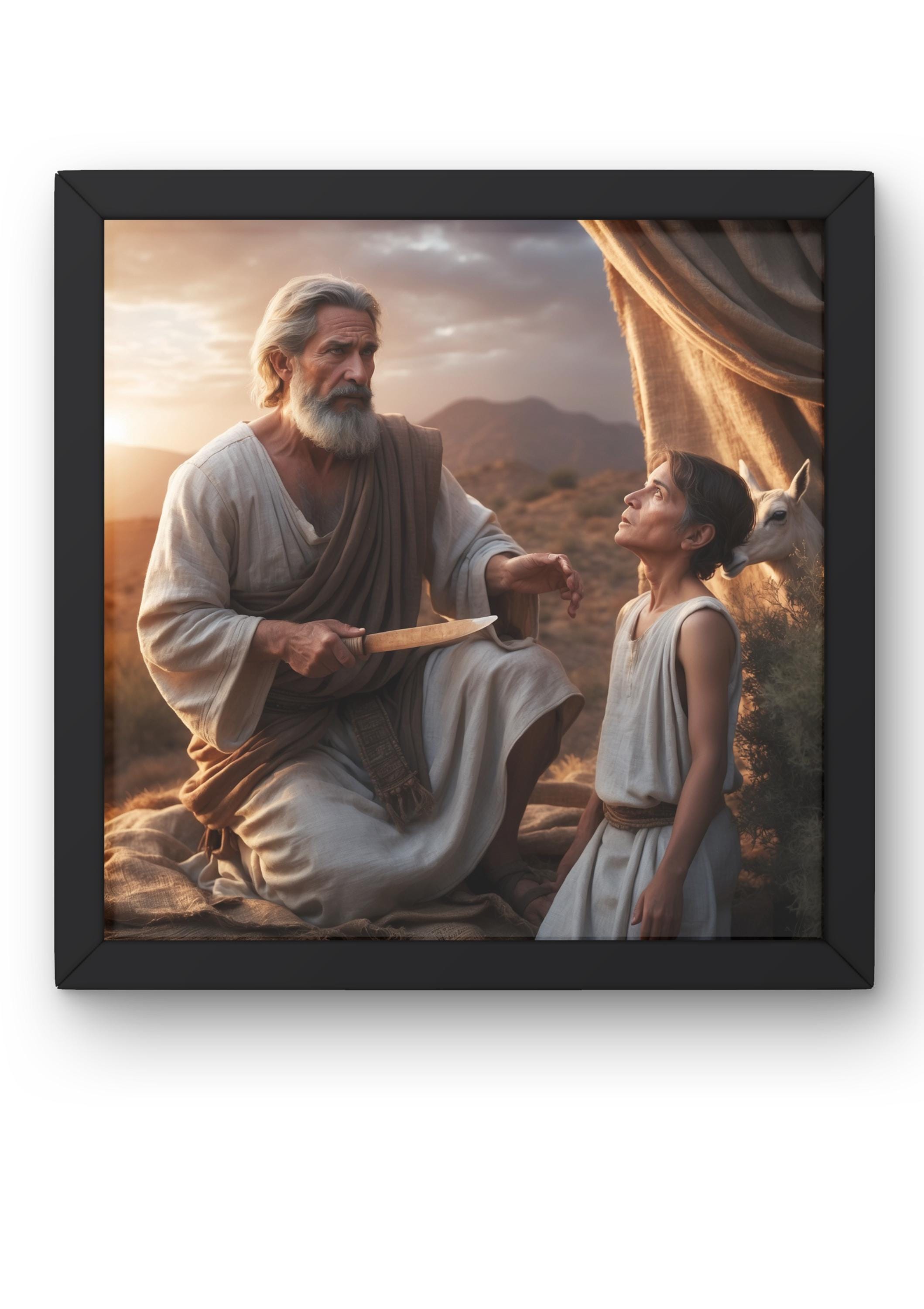 Printable Bible Art | Abraham and Isaac Genesis 22 | Christian Digital ...