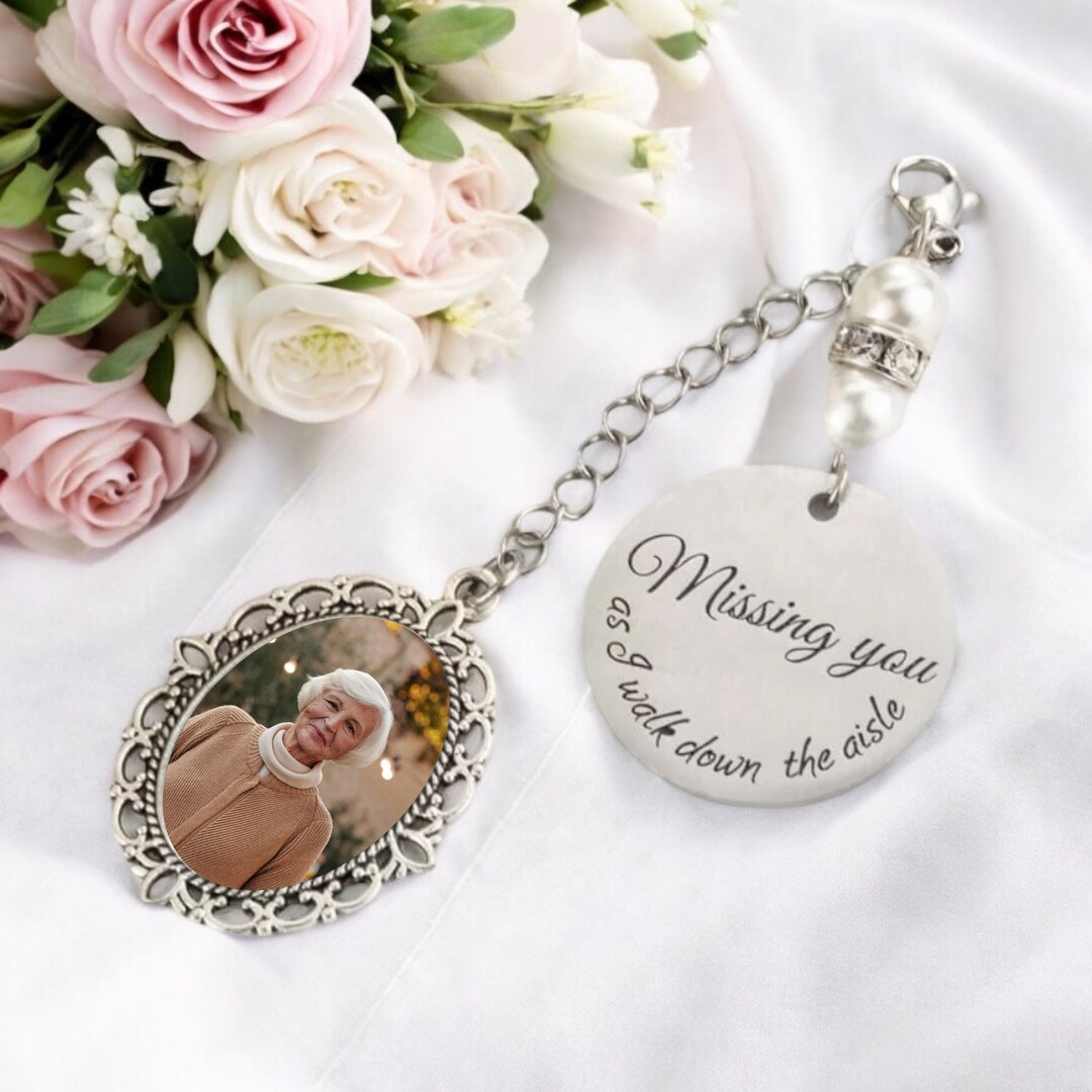 Memorial Charm for Bridal Bouquet, Wedding Memorial Bouquet Charms ...