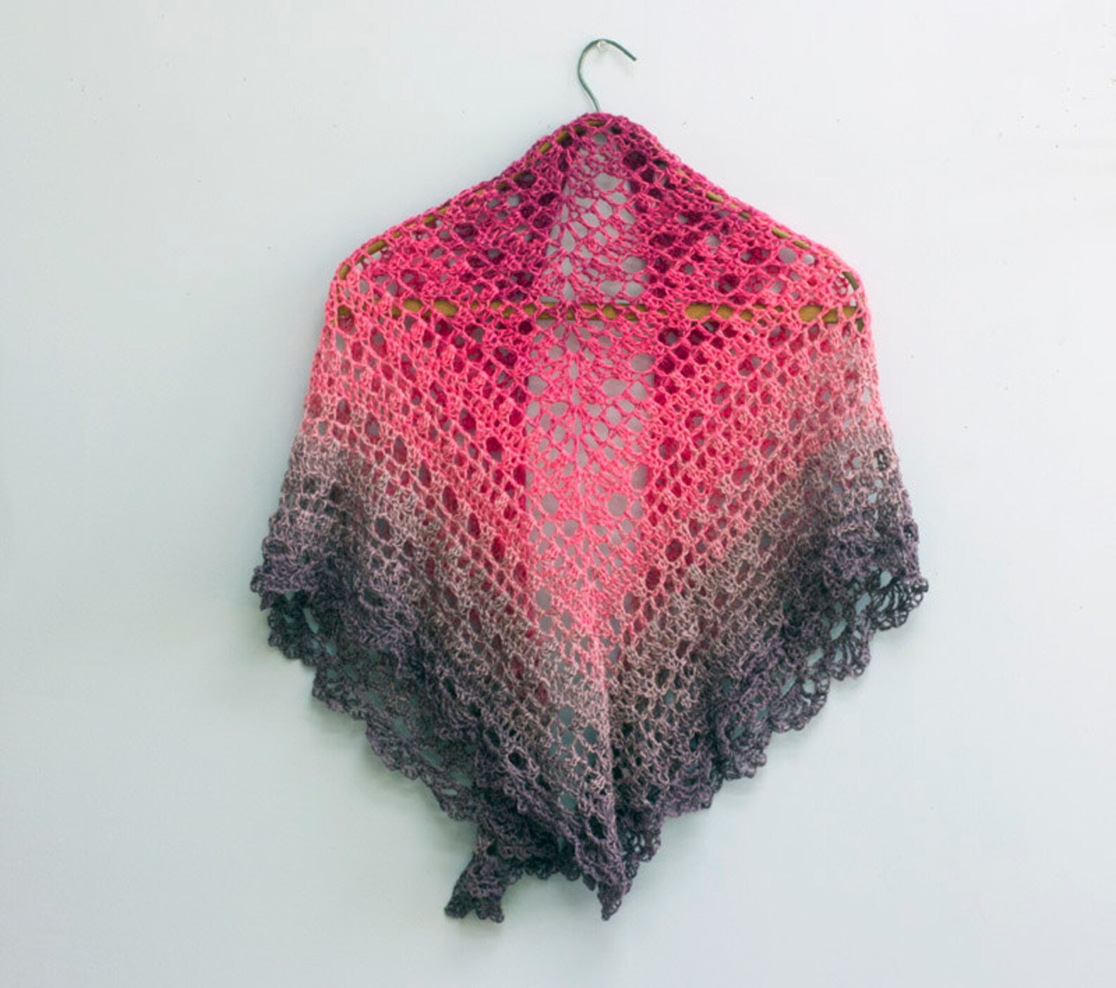 Color Block Lace Shawl Crochet Pattern, Bridal Shawl PDF Pattern ...