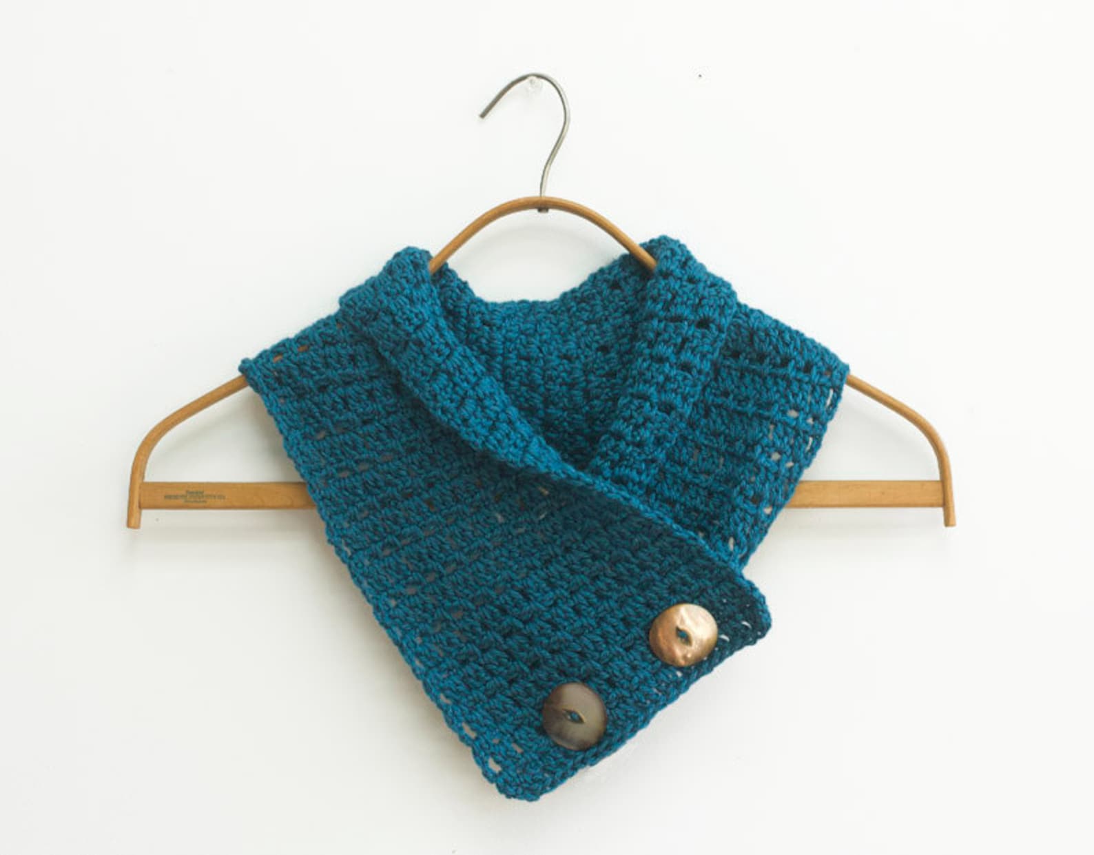 Easy Crochet Pattern for Button Neck Scarf, Worsted Yarn - Etsy