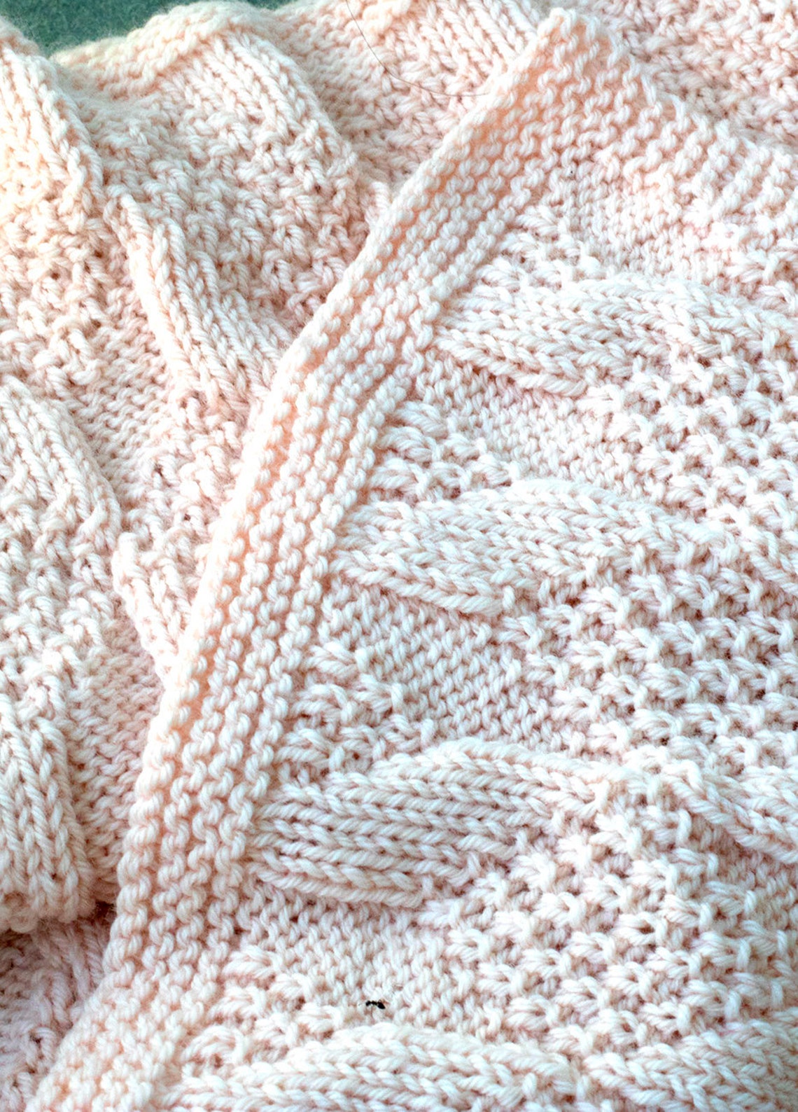 Easy Reversible Baby Blanket Knitting Pattern Diamond Pattern - Etsy