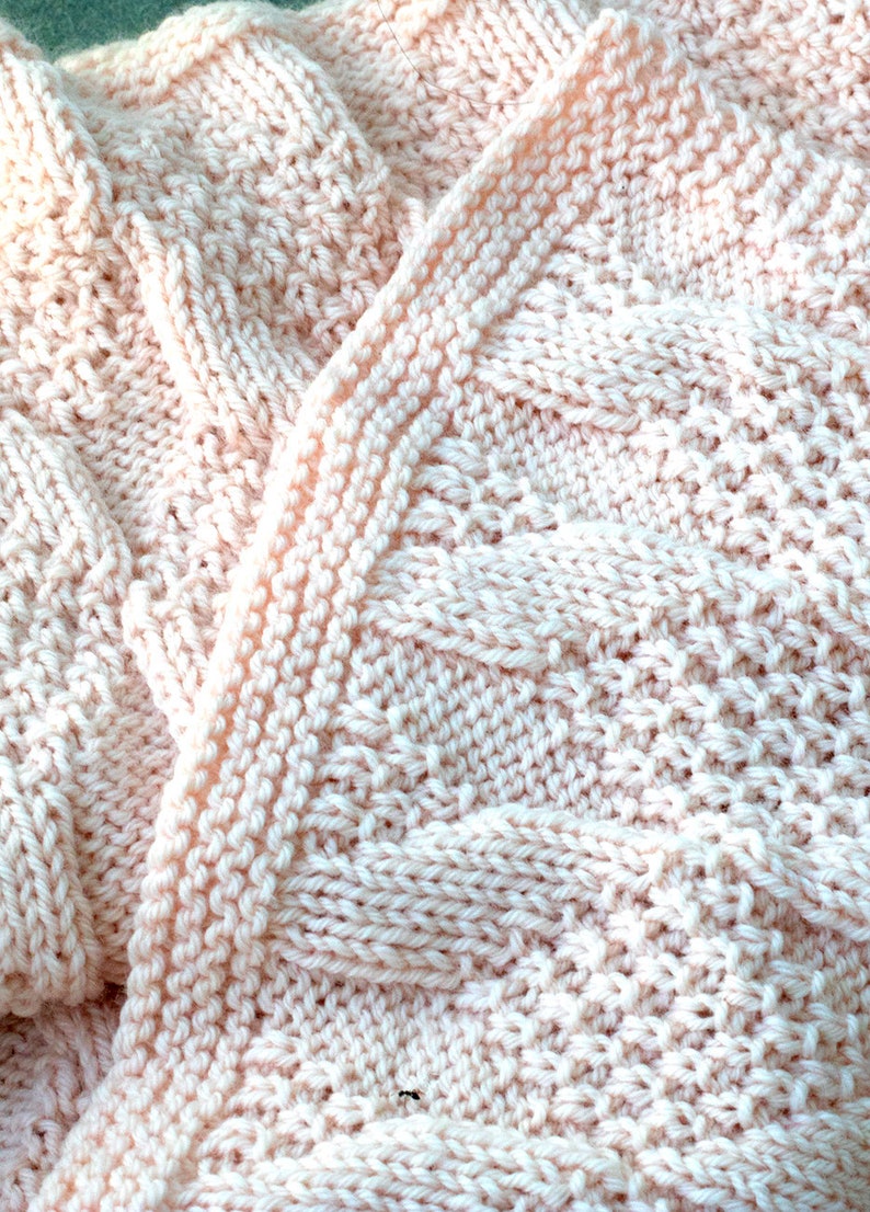 Easy Reversible Baby Blanket Knitting Pattern Diamond Pattern - Etsy