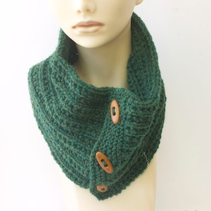 Easy Buttoned Scarf Knitting Pattern for Worsted Yarn - Etsy