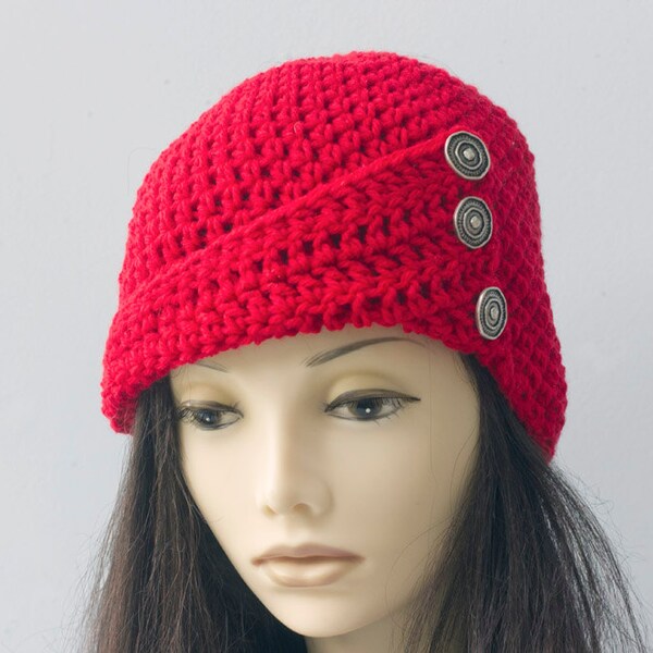 Crochet Button Hat - Etsy