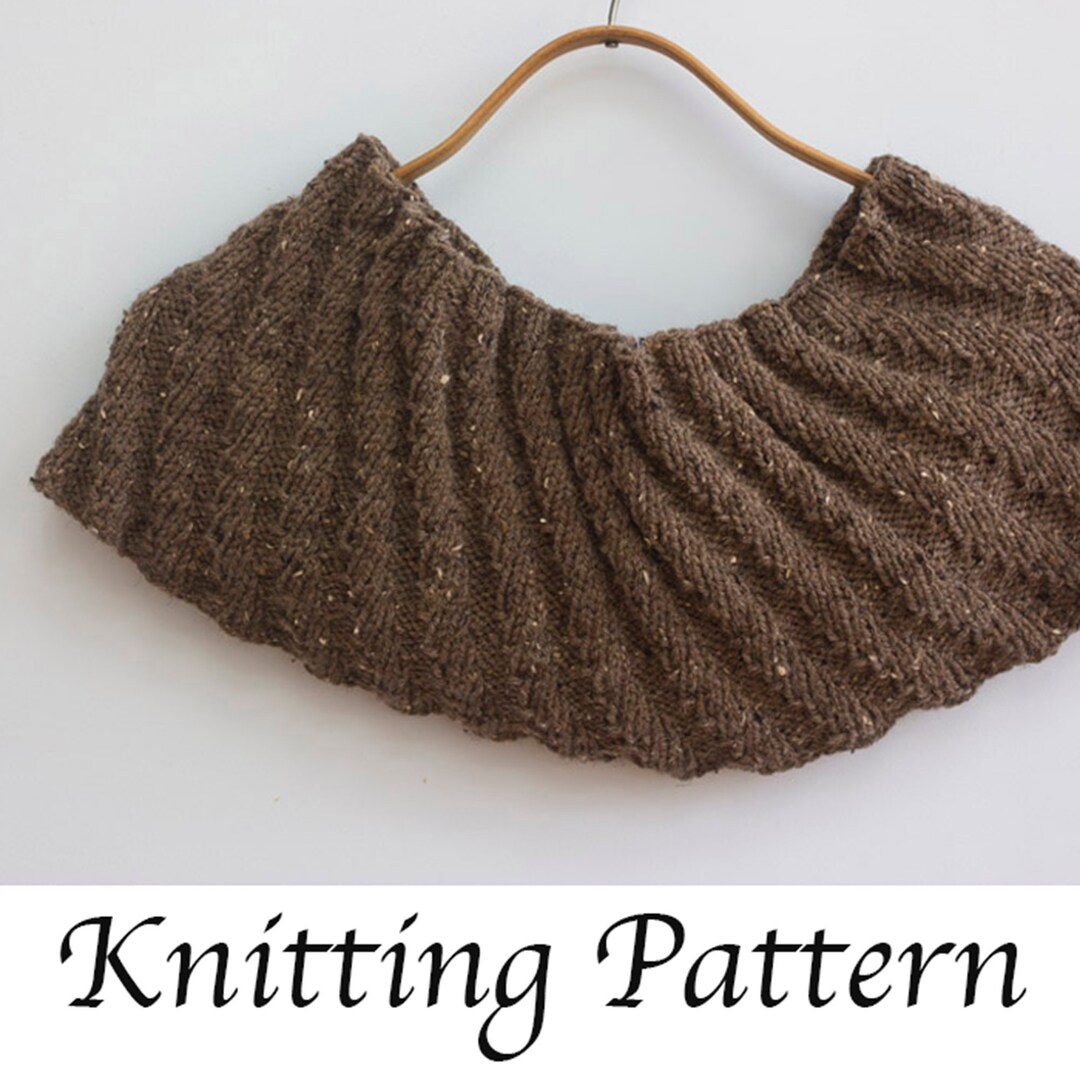 Easy Spiral Cowl Knitting Pattern, Infinity Scarf Knitting Pattern for ...
