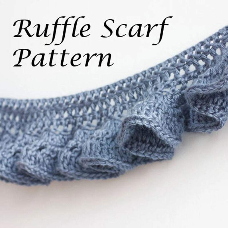 Crochet Ruffle Scarf - Etsy