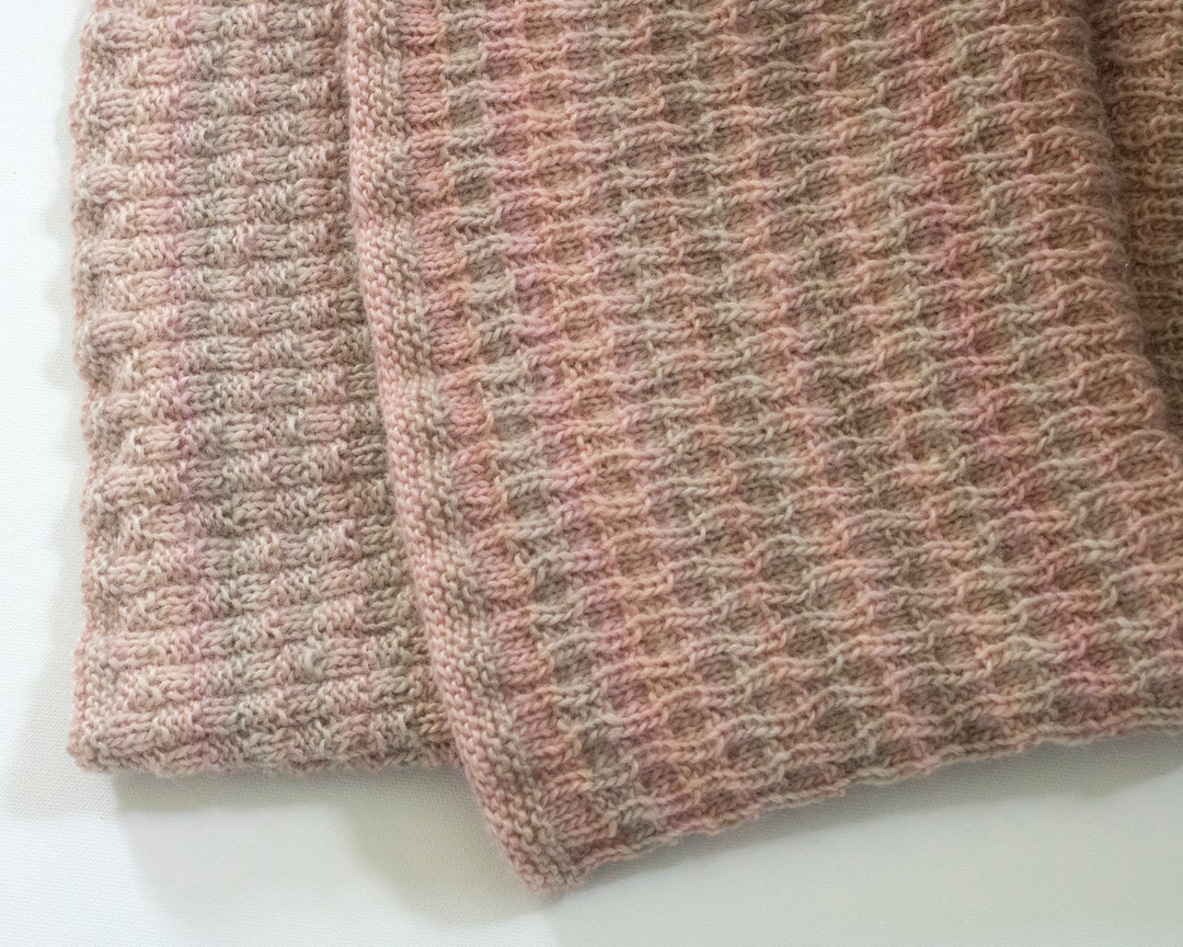 Easy Baby Blanket Knitting Pattern, Waving Ribs Reversible Pattern - Etsy