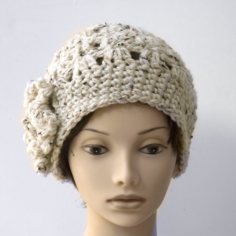 Crochet Hat Flower Etsy