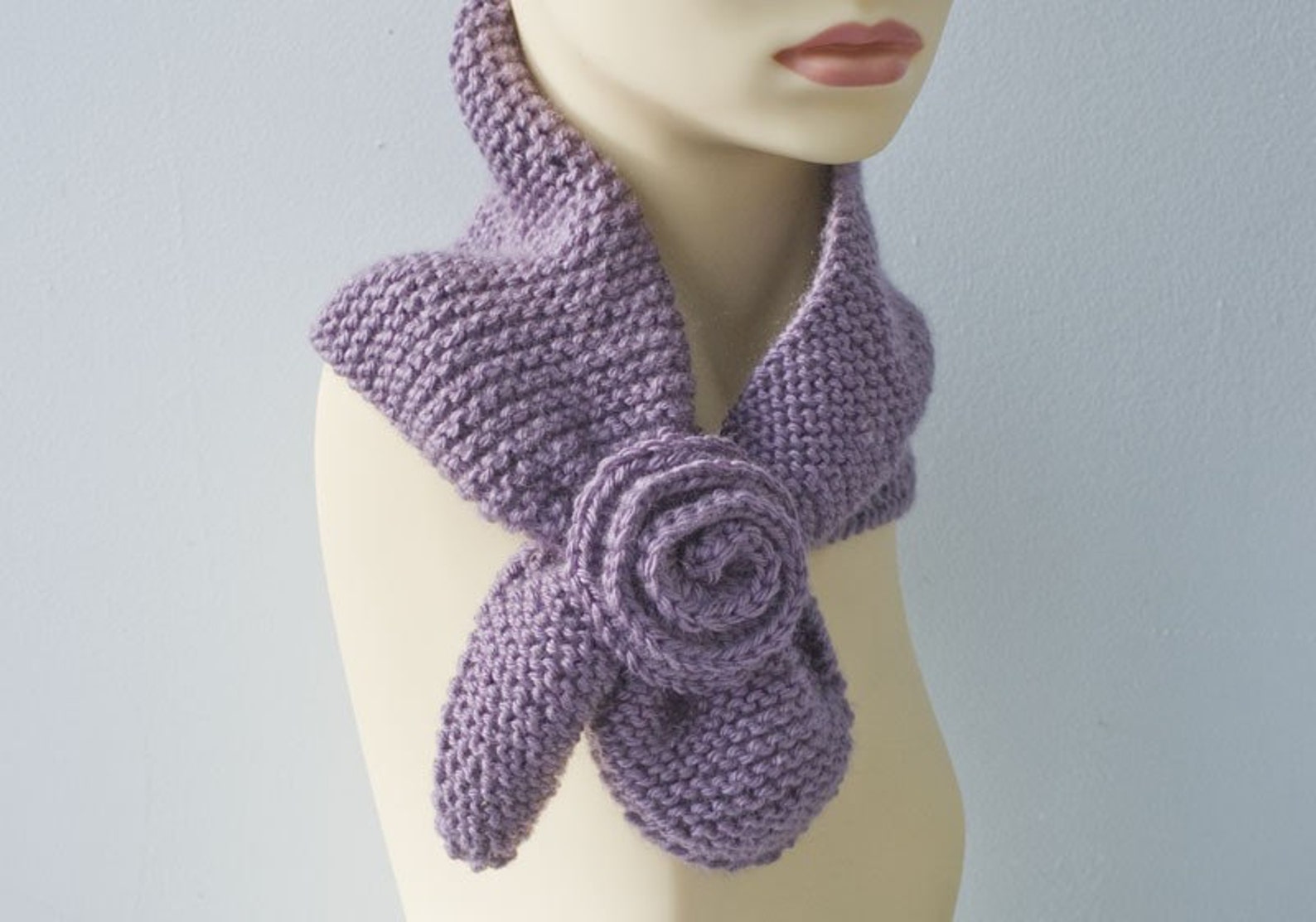 Purple Neck Scarf Keyhole Scarf Neck Warmer Gift for Aunt - Etsy