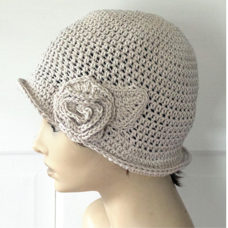 Rose Brown Knit Hat - Etsy