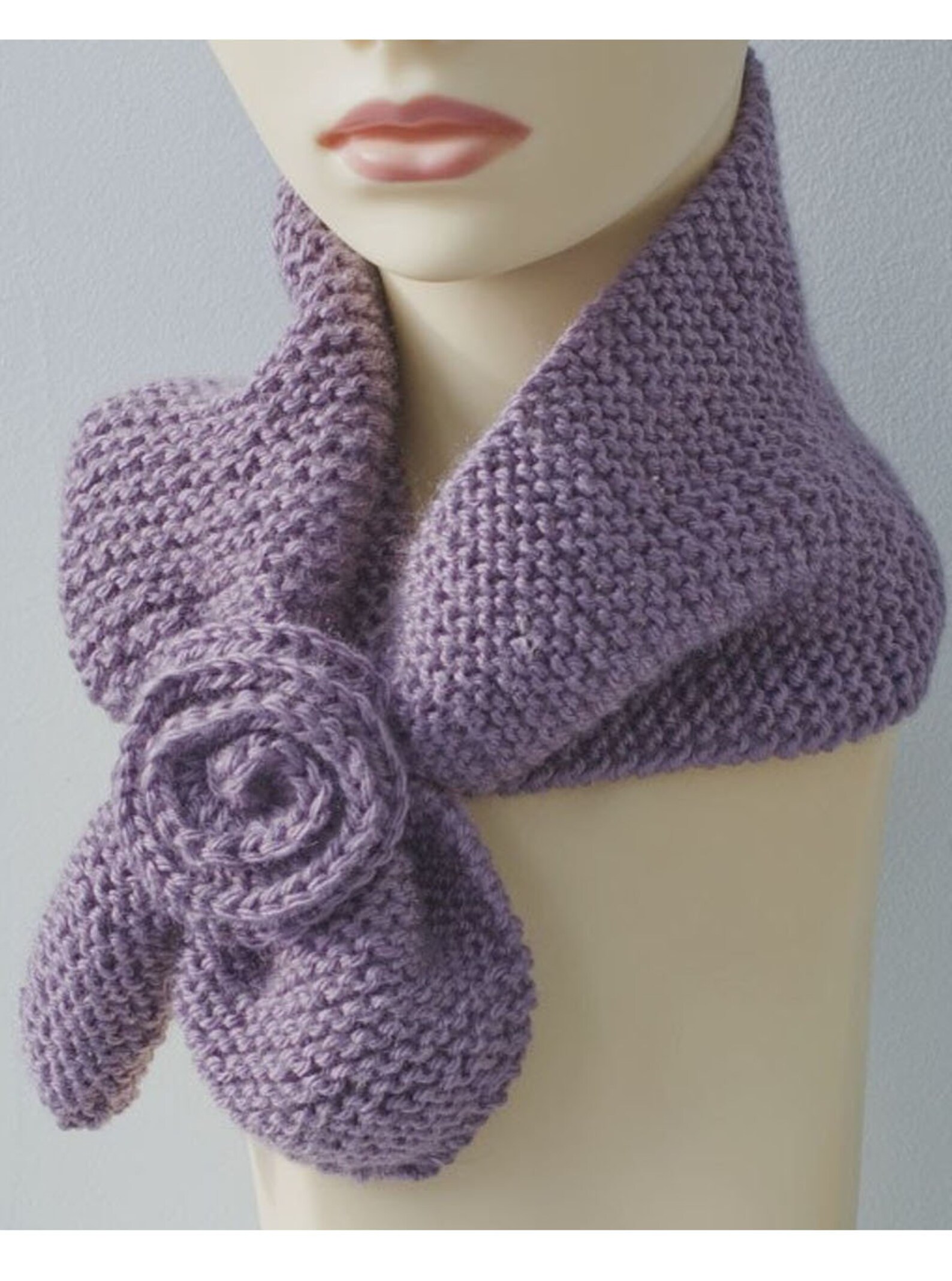 Purple Neck Scarf Keyhole Scarf Neck Warmer Gift for Aunt - Etsy