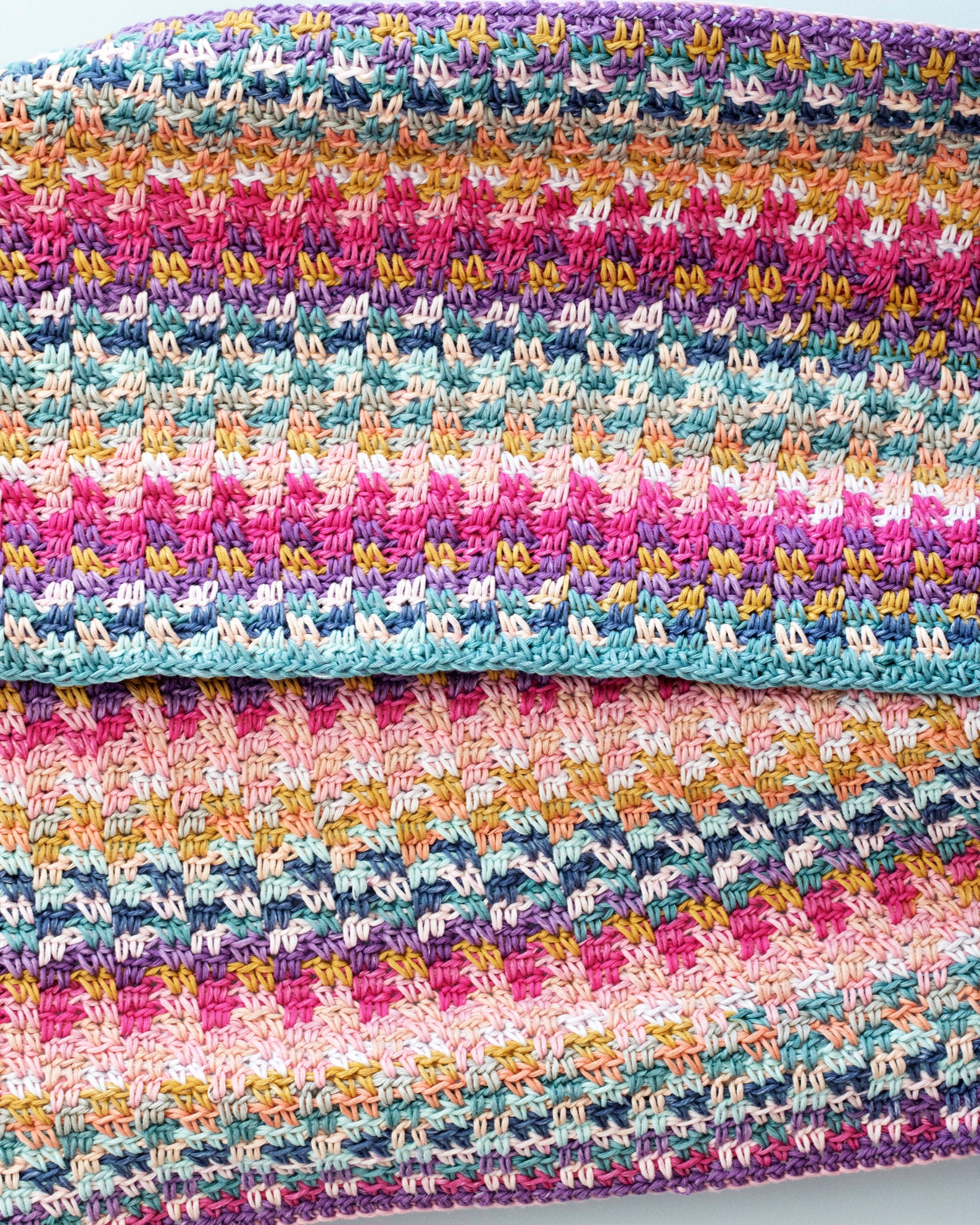 Boho Multi-color Shawl Crochet Pattern Thick Warm Crochet | Etsy