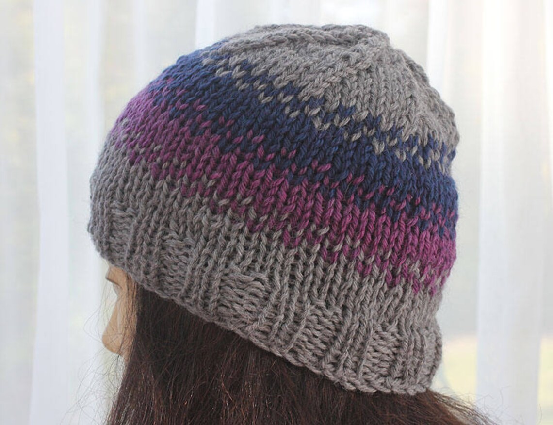 Easy Nordic Hat Knitting Pattern Beginner Knitting Pattern - Etsy