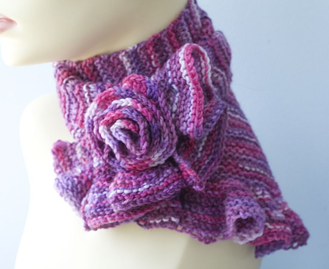 Easy Ruffle Scarf Knitting Pattern - Etsy