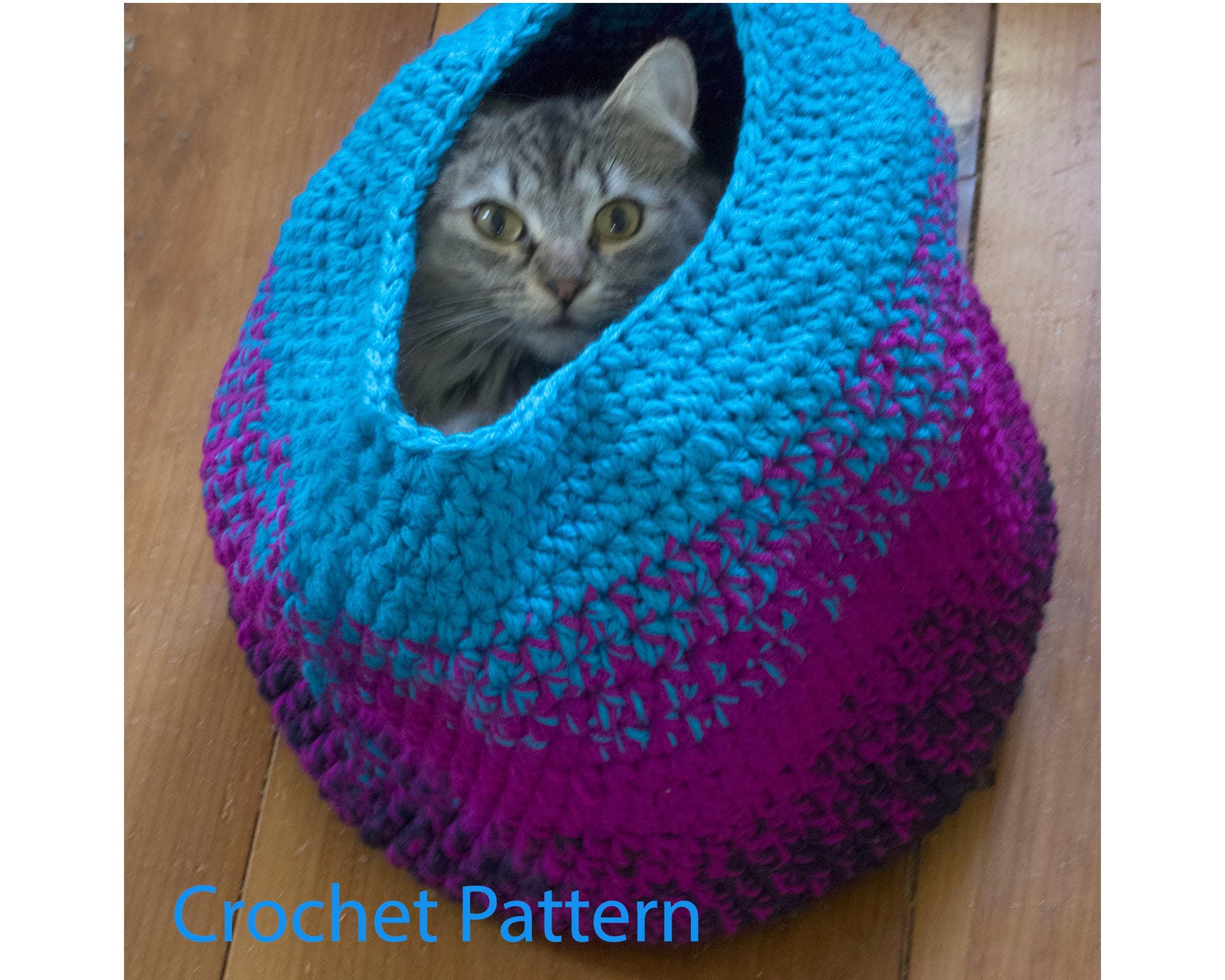 Easy Crochet Pattern for Ombre Cat Cave, Soft, Flexible Pod - Etsy