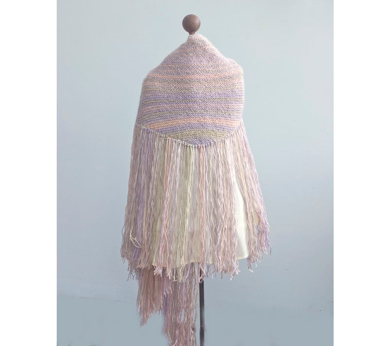 Easy Fringe Shawl Knitting Pattern, Triangle Boho Shawl, Beginner - Etsy