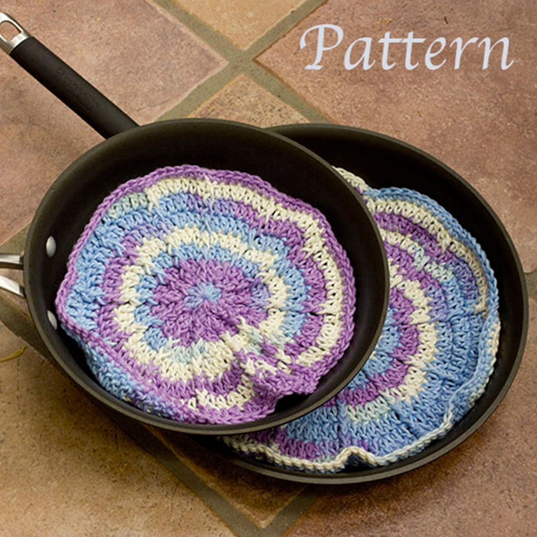 Mandala Pan Protector Crochet Pattern, Instant Download PDF, Pot Saver ...