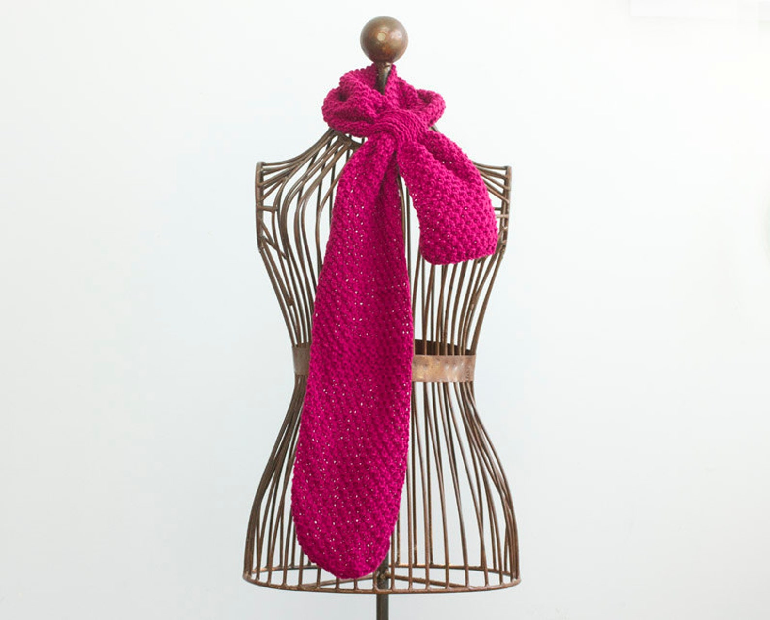 Keyhole Scarf Knitting Pattern - Etsy