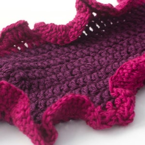 Ruffle Scarf Crochet Pattern Easy Crochet Pattern Crocheted | Etsy