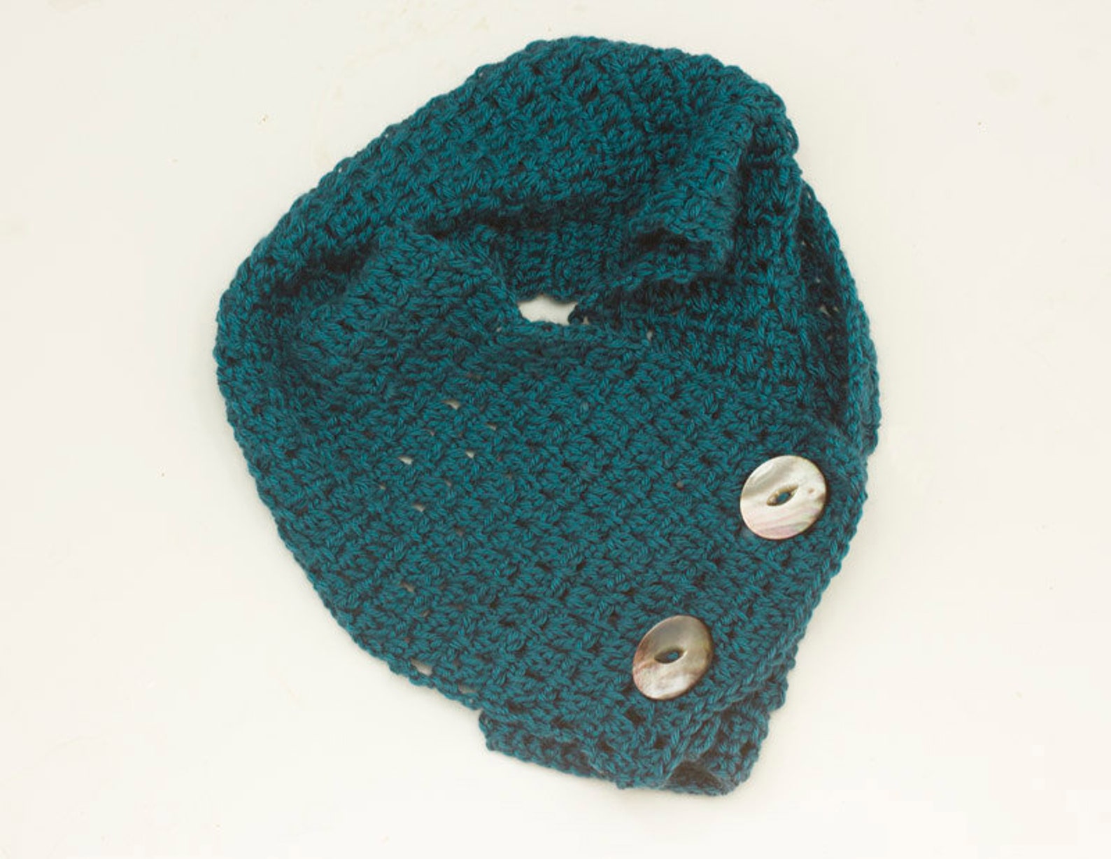 Easy Crochet Pattern for Button Neck Scarf, Worsted Yarn - Etsy
