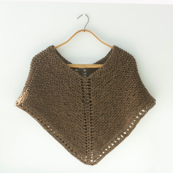 Hand Knit Poncho - Etsy