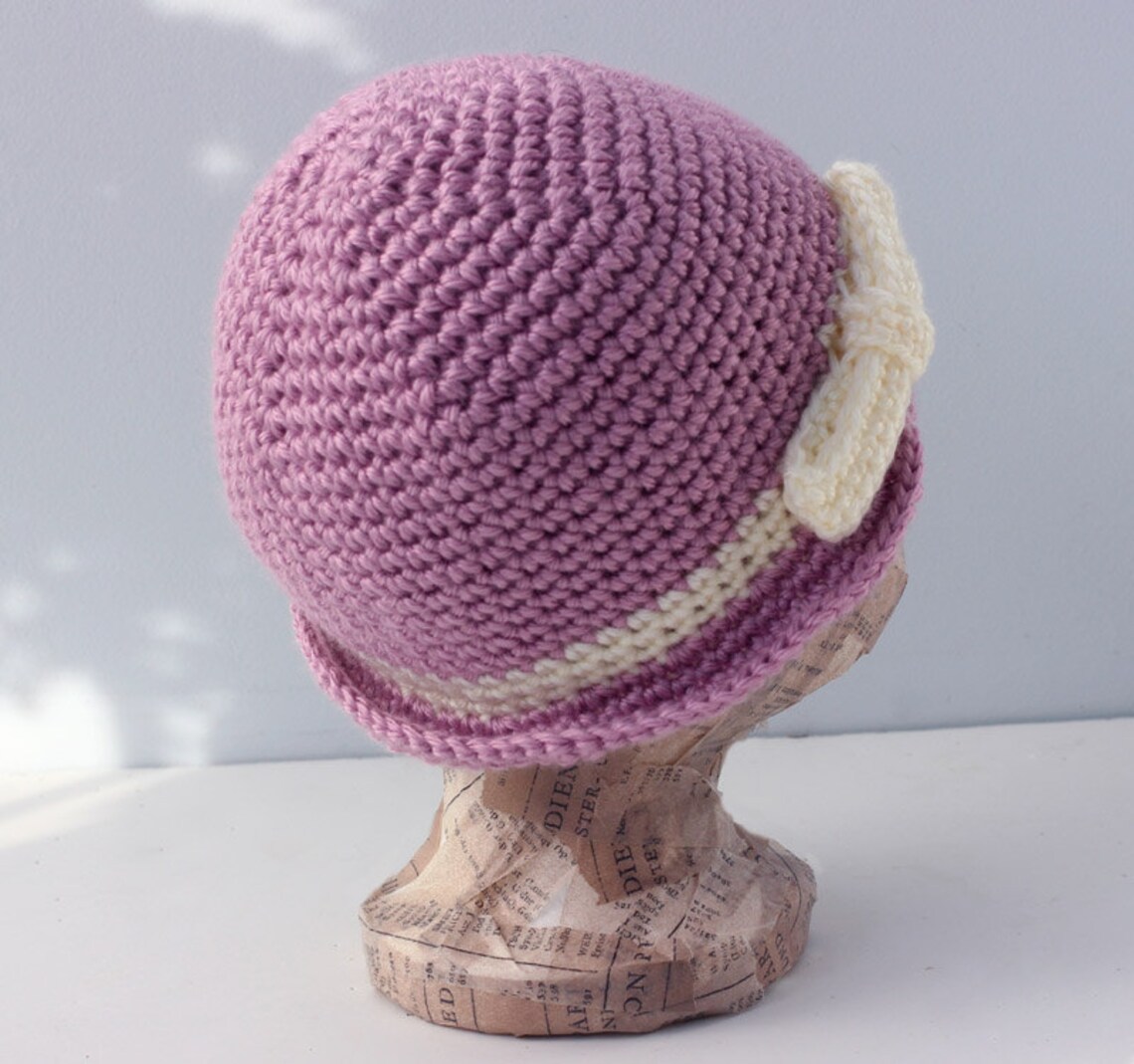 Easy Baby to Adult Hat Crochet Pattern Hat With Bow Winter - Etsy