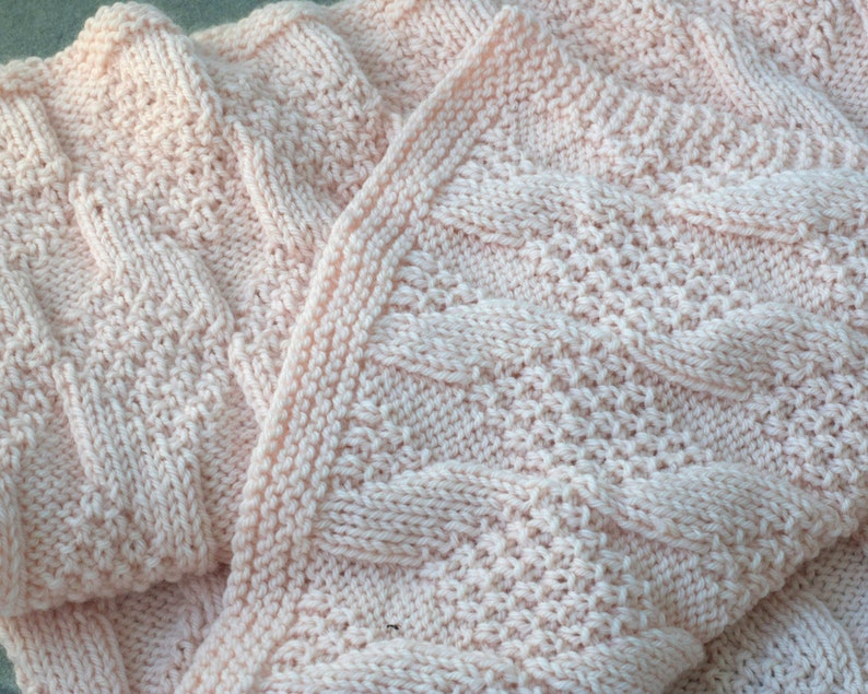 Easy Reversible Baby Blanket Knitting Pattern Diamond Pattern - Etsy